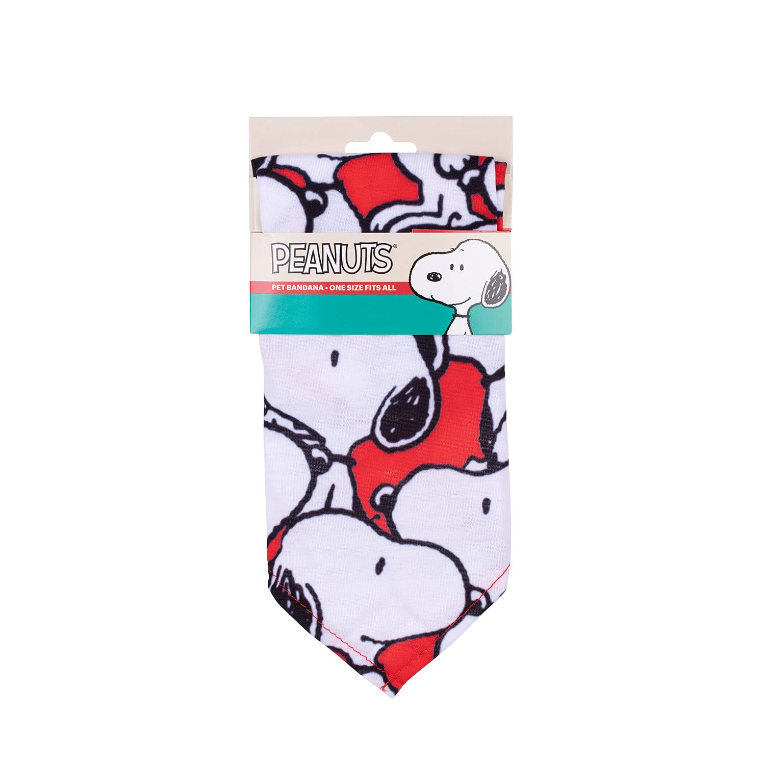 Peanuts for Pets Snoopy Dog Bandana | Soft Dog Apparel & Accessories, One Size Fits All | Peanuts Comic Strip Dog Bandana for All Dogs, Big and Small Dog Accessories, Red