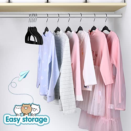 BAGAIL Pack of 100 Velvet Hangers(50 Pink & 50 Black)