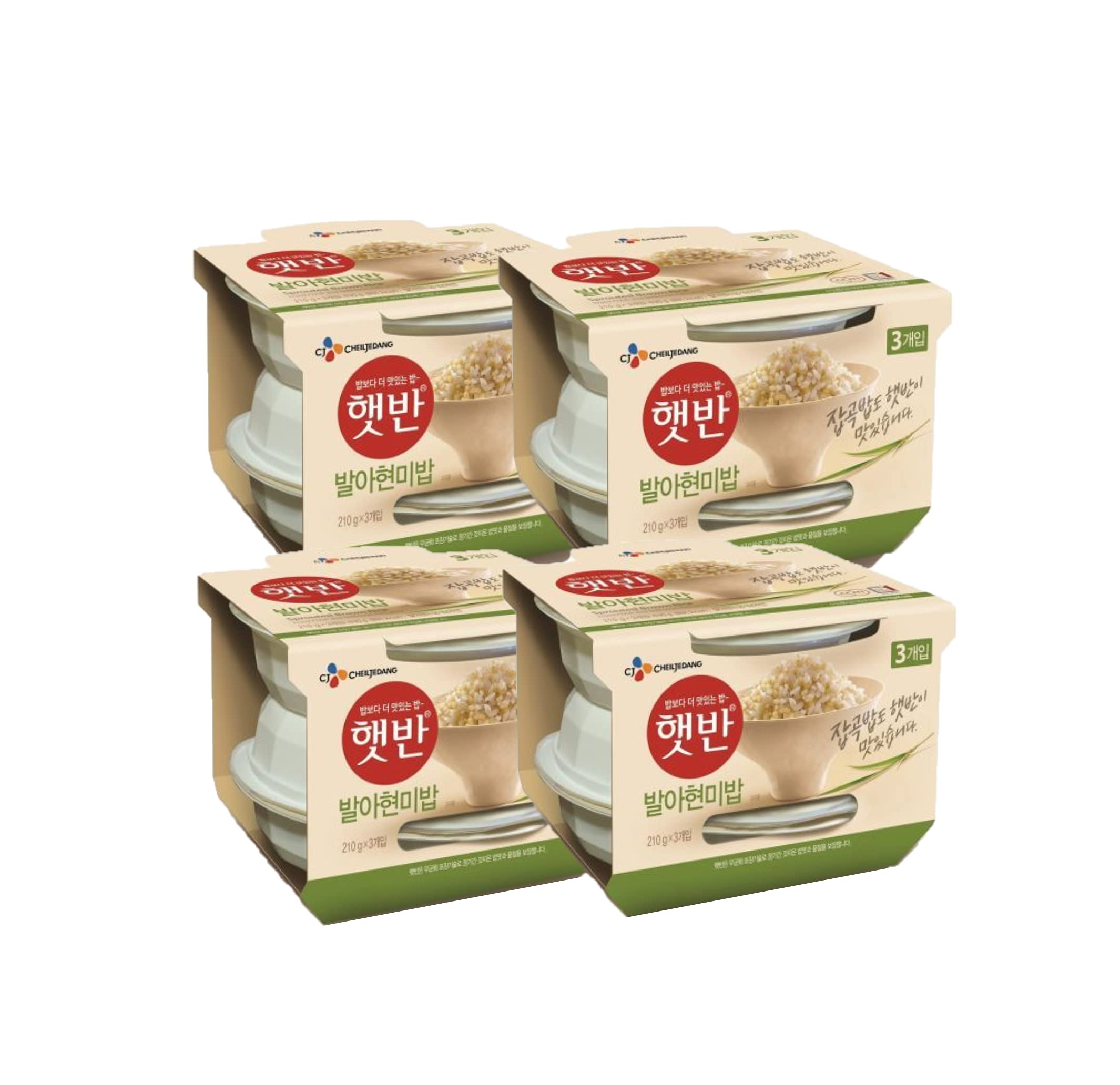 COOKED RICE ASSORTED COLLECTION [CJ COOKED RICE] WHITE BROWN BLACK COMB - COKOYAM "A to Z" (BROWN, 12)