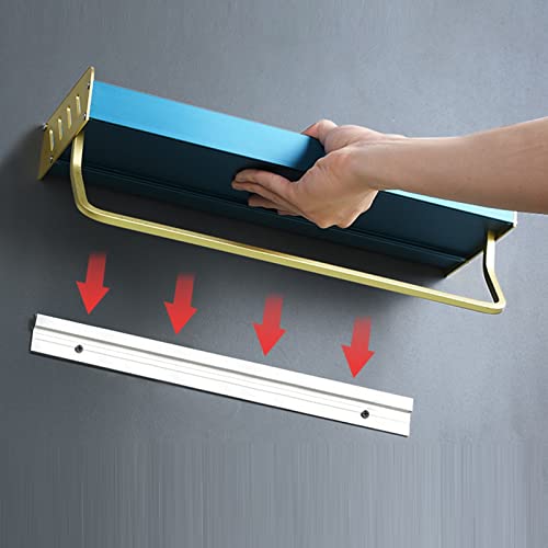 FVRTFT Shower Rack with Hook Shower Caddy Self Adhesive Shower Shelves Wall Mounted No Drilling Space Aluminum For Bathroom Kitchen,blue B,40cm