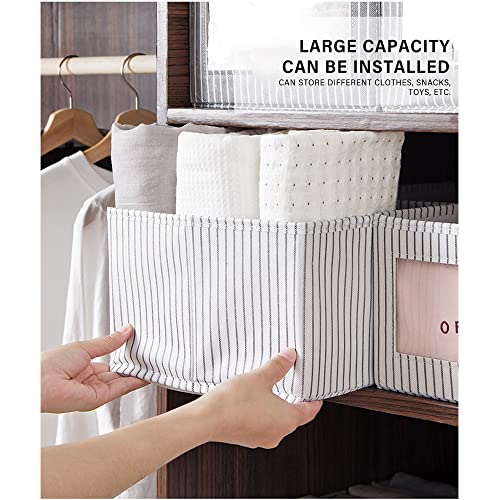 VincentLulu Storage Basket Bins Large foldable Closet Organizers Storage Box with Handles ,Cubes Organizer for Shelf (2-Pack).