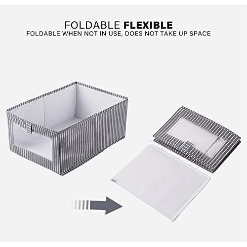 VincentLulu Storage Basket Bins Large foldable Closet Organizers Storage Box with Handles ,Cubes Organizer for Shelf (2-Pack).