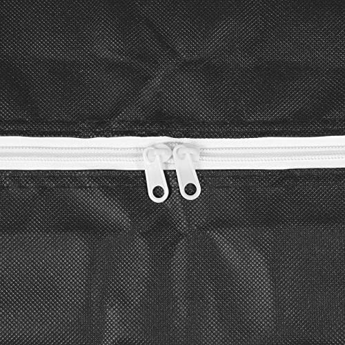PATIKIL Closet Storage Bags, 19.7'' Length Clothes Blanket Organizer Foldable Bag with Carrying Handles for Bedding Clothing, Black