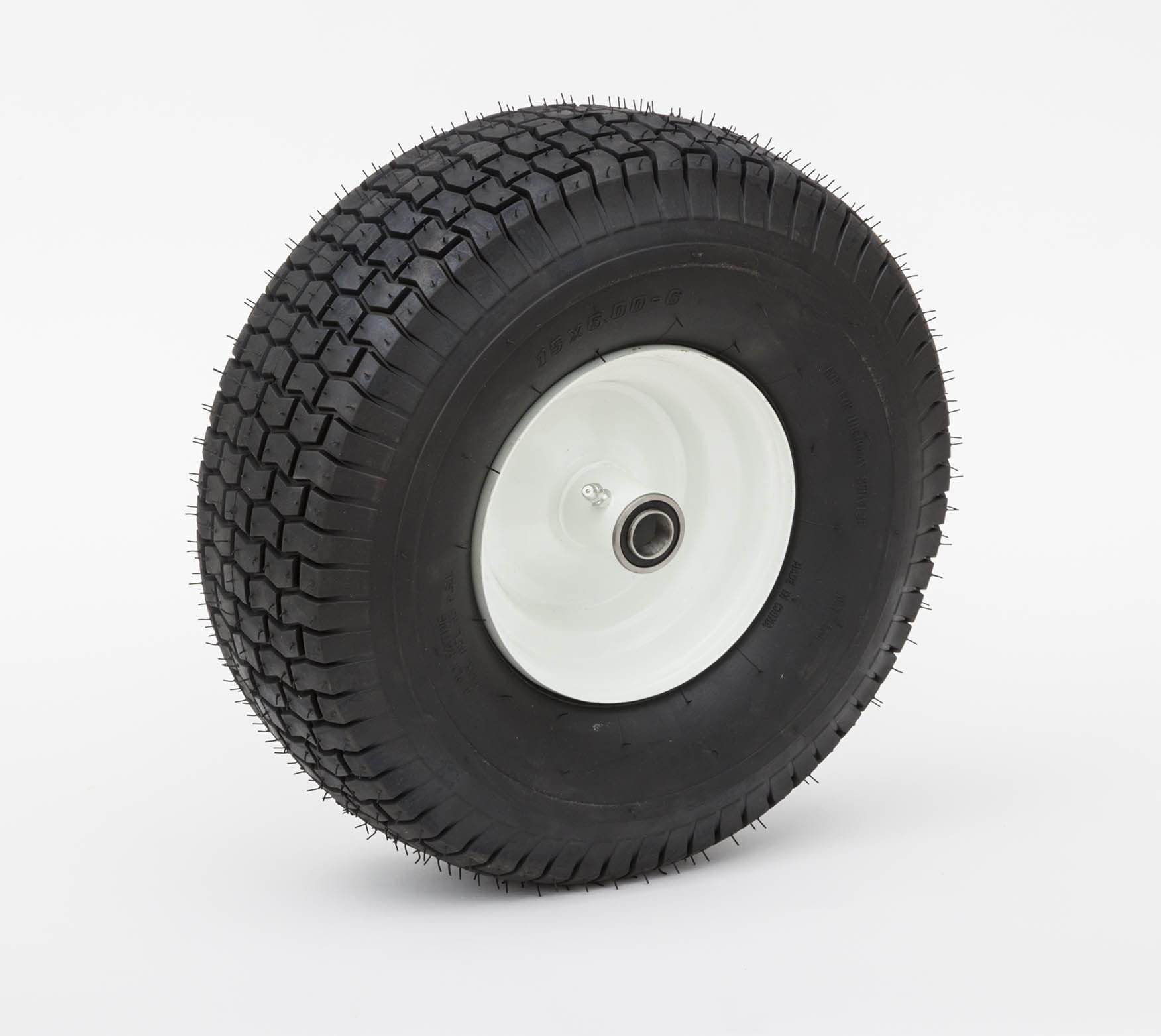 Lapp Wheels Pneumatic Tires | Replacement Wheel for Wagon, Lawnmower, Utility Cart | Durable Tire with Turf Style Tread | 3" Offset Hub | 14" Diameter