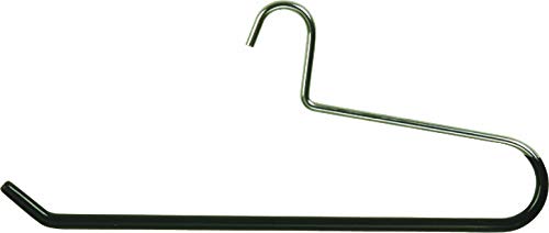 Rugged Metal Quilt Hanger, Box of 4 Open Ended Heavy Gauge Steel Bottom Hanger with Black Vinyl Non-Slip Coating for Pants Linens or Textiles by The Great American Hanger Company