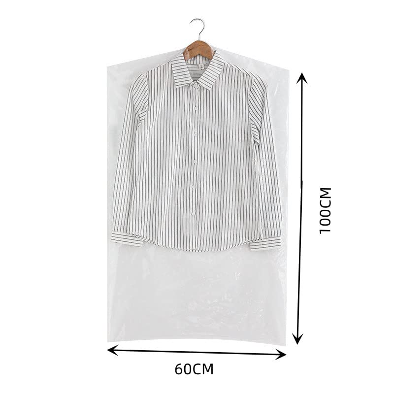 10 Pack Clear Plastic Garment Bags for Hanging Clothes, Dry Cleaner Bag Clothing Protector Covers, Suit Bags Dust Cover for Closet Clothes Storage (Polyvinyl Chloride2)