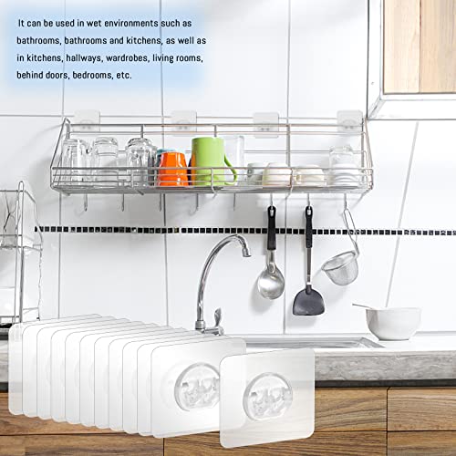 Rcybeo 20 Pack Shower Caddy Adhesive Hooks Replacement, Adhesive Hooks for Shower Strong Sticker Hooks for Bathroom Replacement,No Drilling Shower Kitchen Accessories