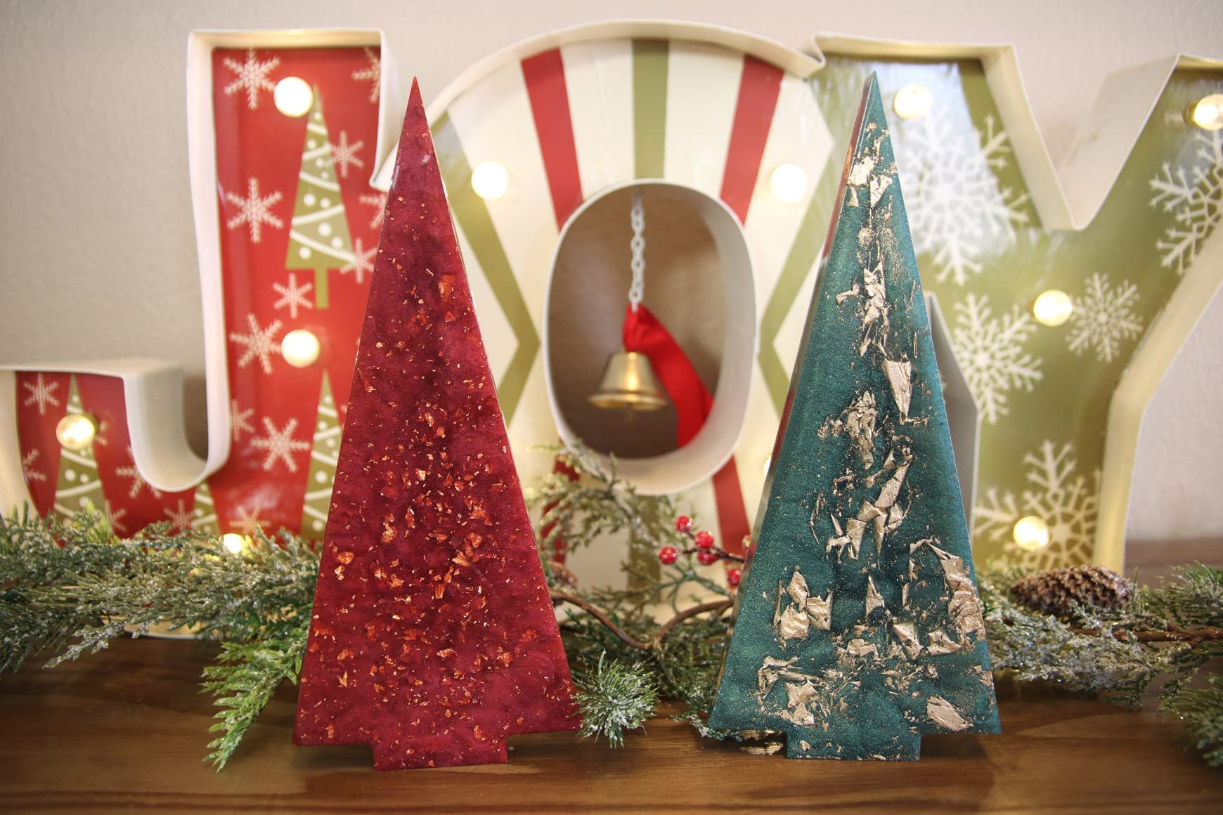 CROWNMADE Resin Christmas Tree Mold Silicone Christmas Mold for Resin Decoration