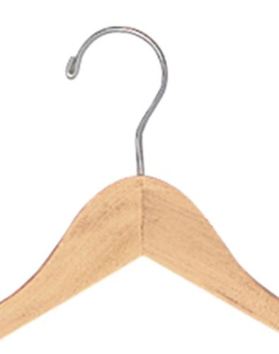 Wood All Purpose Hangers - Natural Wood - 17 inches - Case of 20