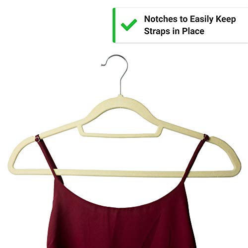 VelvetPros Non-Slip Velvet Hangers (20-Pack) | 360 Swivel Hooks | Durable, Space Saving Clothes Hangers | Suit Hangers | Coat Hangers | Suitable for Dress Clothes, Coats, Jackets and Pants (Grey)