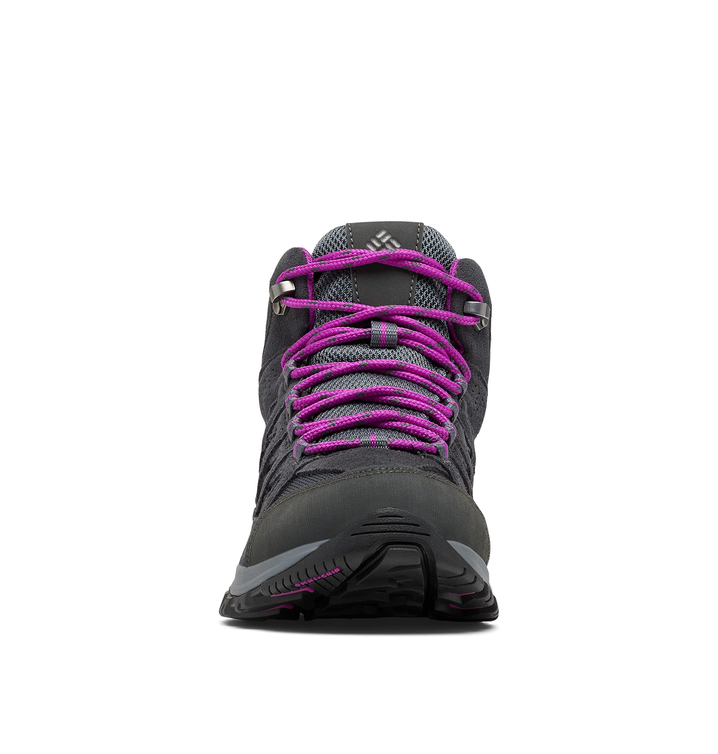 Columbia Womens Crestwood Mid Waterproof Boot Hiking Shoe, Graphite, Bright Plum, 9 US