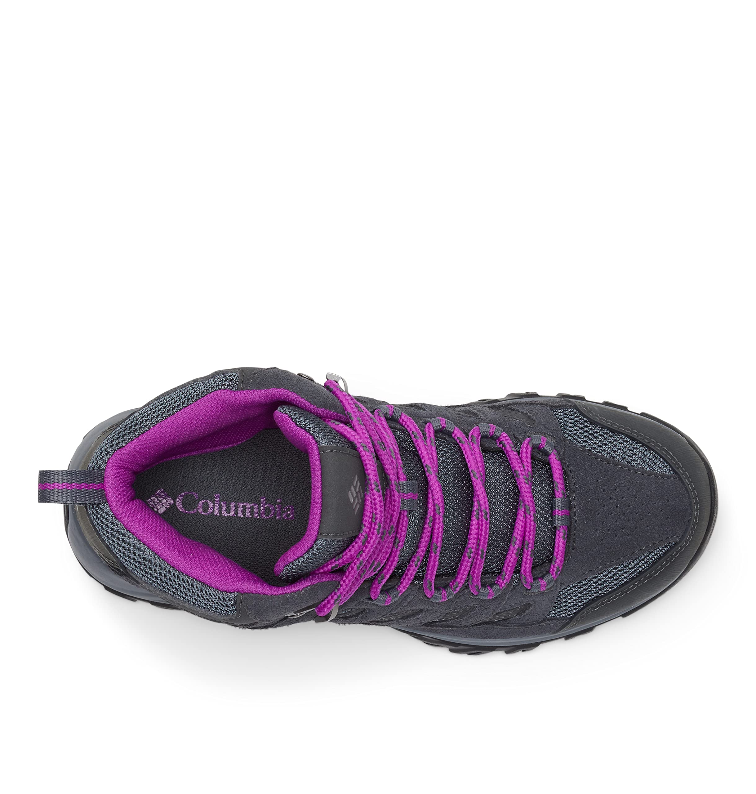 Columbia Womens Crestwood Mid Waterproof Boot Hiking Shoe, Graphite, Bright Plum, 9 US