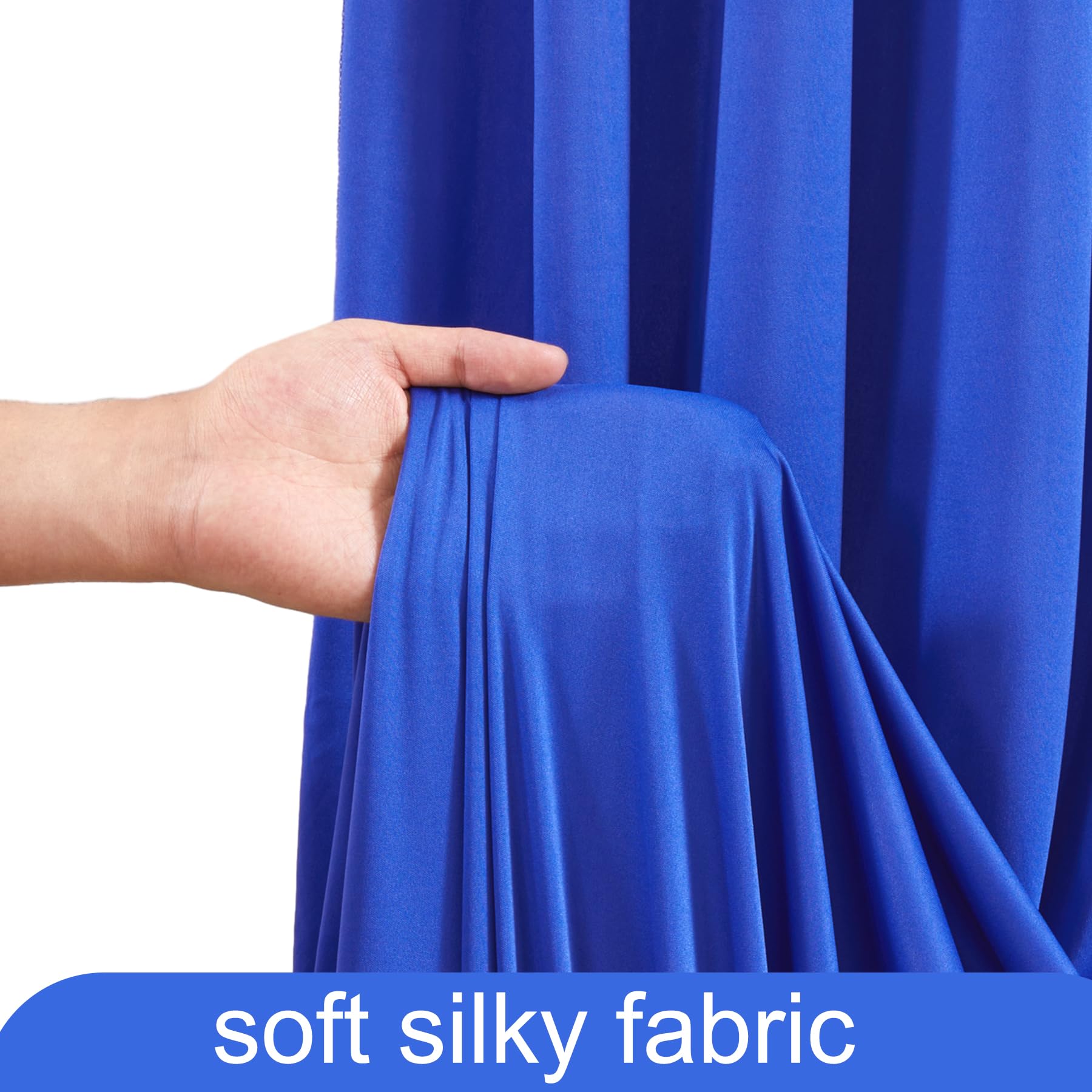 10ft x 7ft Royal Blue Backdrop Curtain for Parties Blue Wrinkle Free Backdrop Drapes Panels for Baby Shower Birthday Party Wedding Photo Photography Polyester Fabric Background Decoration
