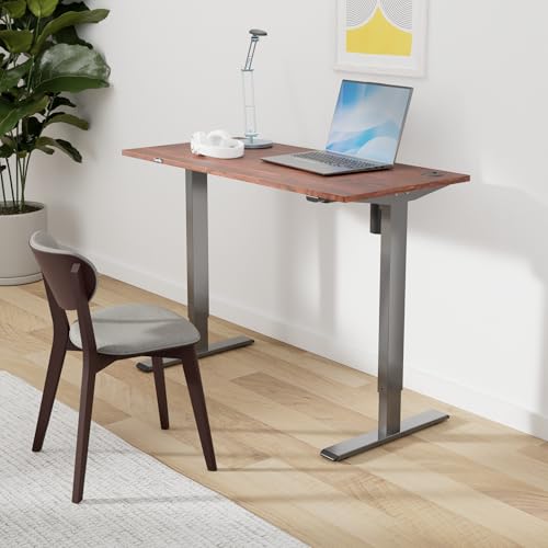 Comfty Home/Office Height Adjustable Table, 28.7β to 48.4β, Brown