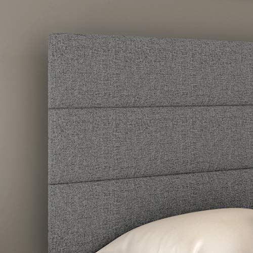 Boyd Sleep Ravenna Gray Linen Queen Size Fully Upholstered Platform Bed Frame with Adjustable Headboard - Easy Assembly, Noise Free, Modern Design, Durable & Sturdy Mattress Support