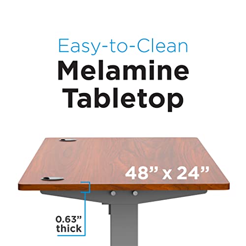 Comfty Home/Office Height Adjustable Table, 28.7β to 48.4β, Brown