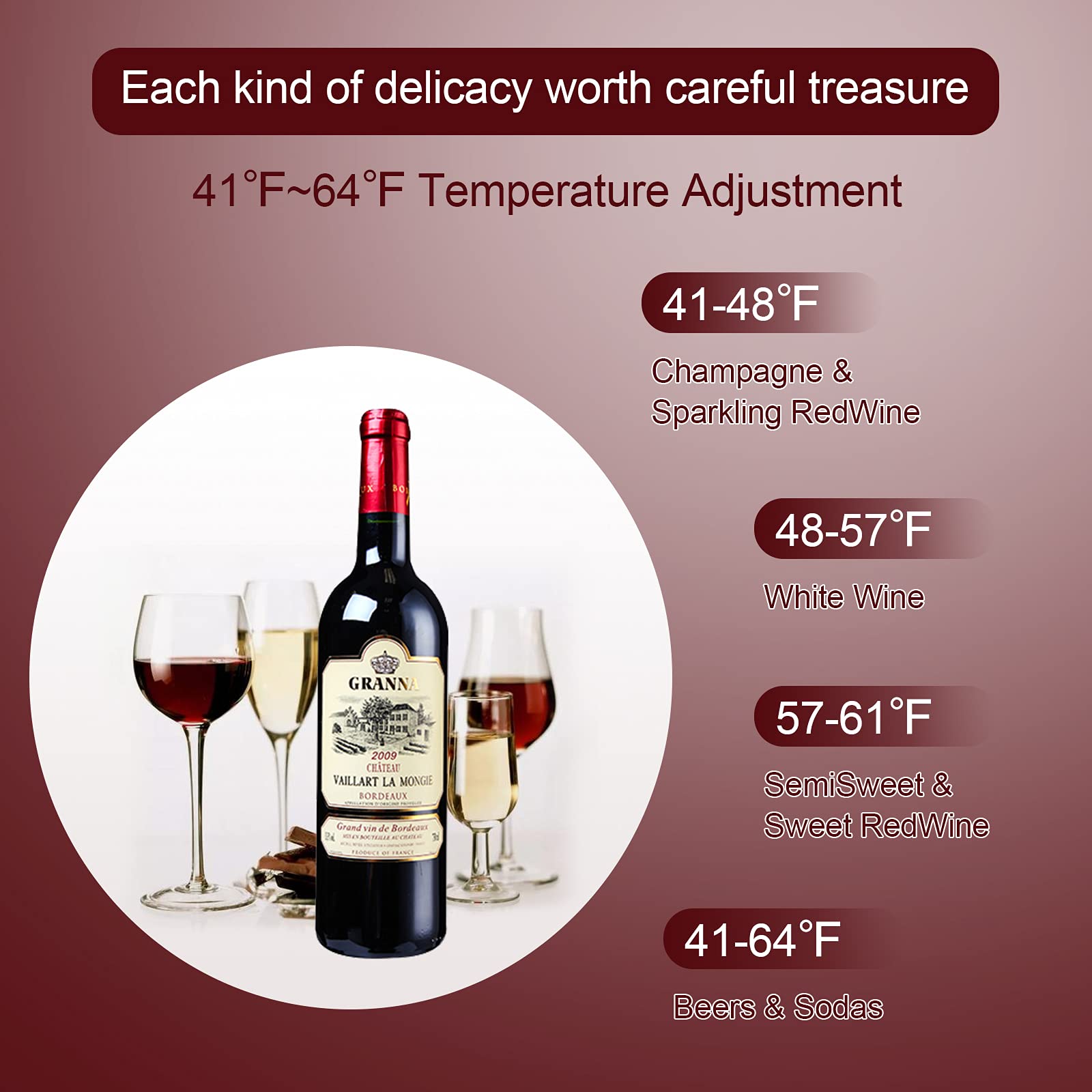 12 Bottle Wine Cooler Refrigerator Inverter Compressor Wine Fridge Cabinet for Countertop or Table Home Freestanding with Lock,Quiet Operation Adjust Temperature 41°F-64°F Small Cooling Wine Cellar for Alcohol Drinks With Digital Touch Display