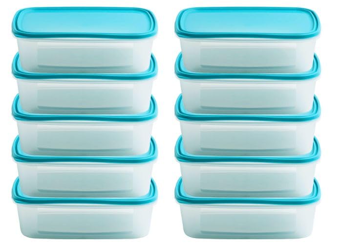 10 Pack To Go Food Storage Containers | Medium Size Rectangular Food Storage That Holds up to 35 Ounces of Food, Solids, or Liquids 35oz (4.22 cups) Leak Proof Microwave Freezer Dishwasher Safe