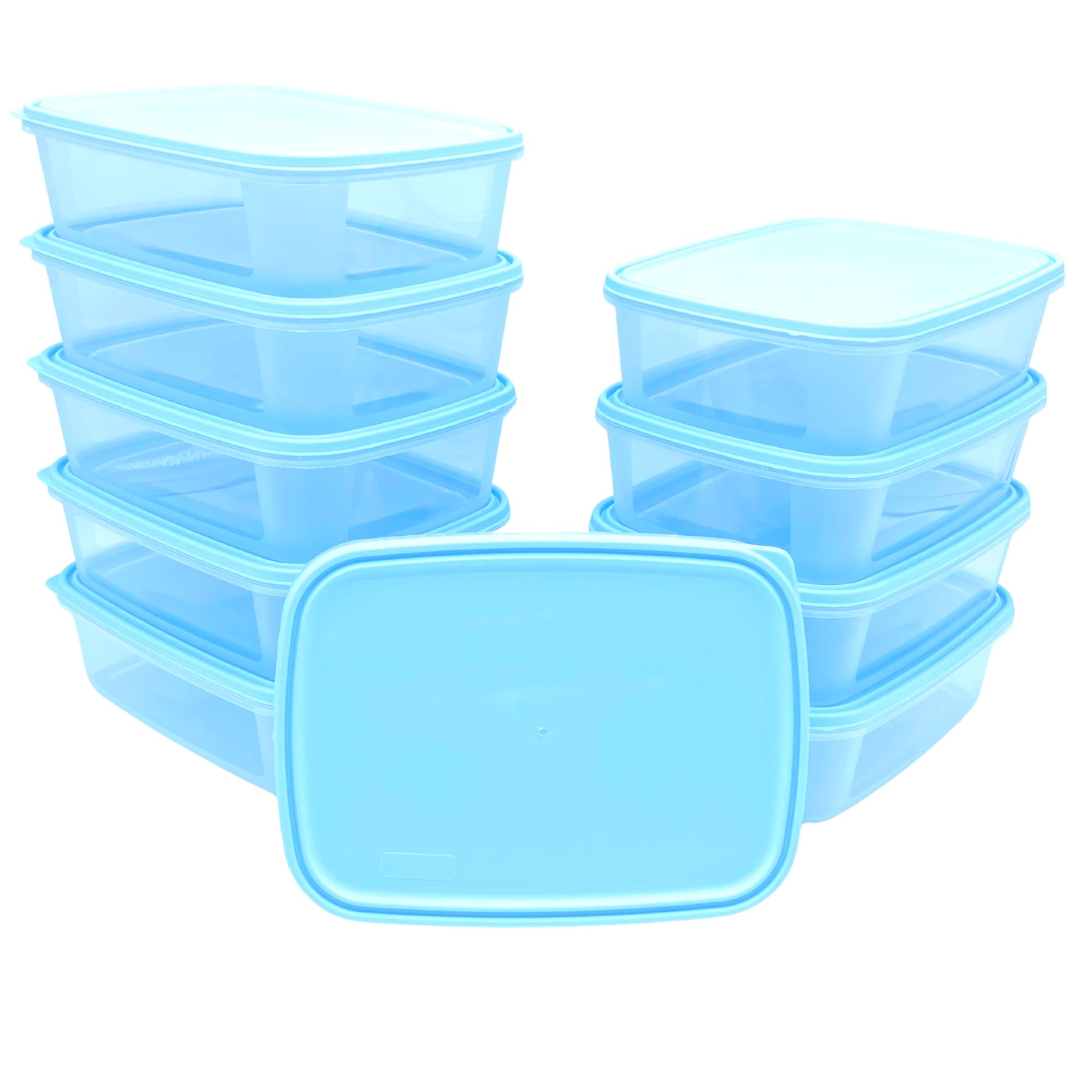 10 Pack To Go Food Storage Containers | Medium Size Rectangular Food Storage That Holds up to 35 Ounces of Food, Solids, or Liquids 35oz (4.22 cups) Leak Proof Microwave Freezer Dishwasher Safe