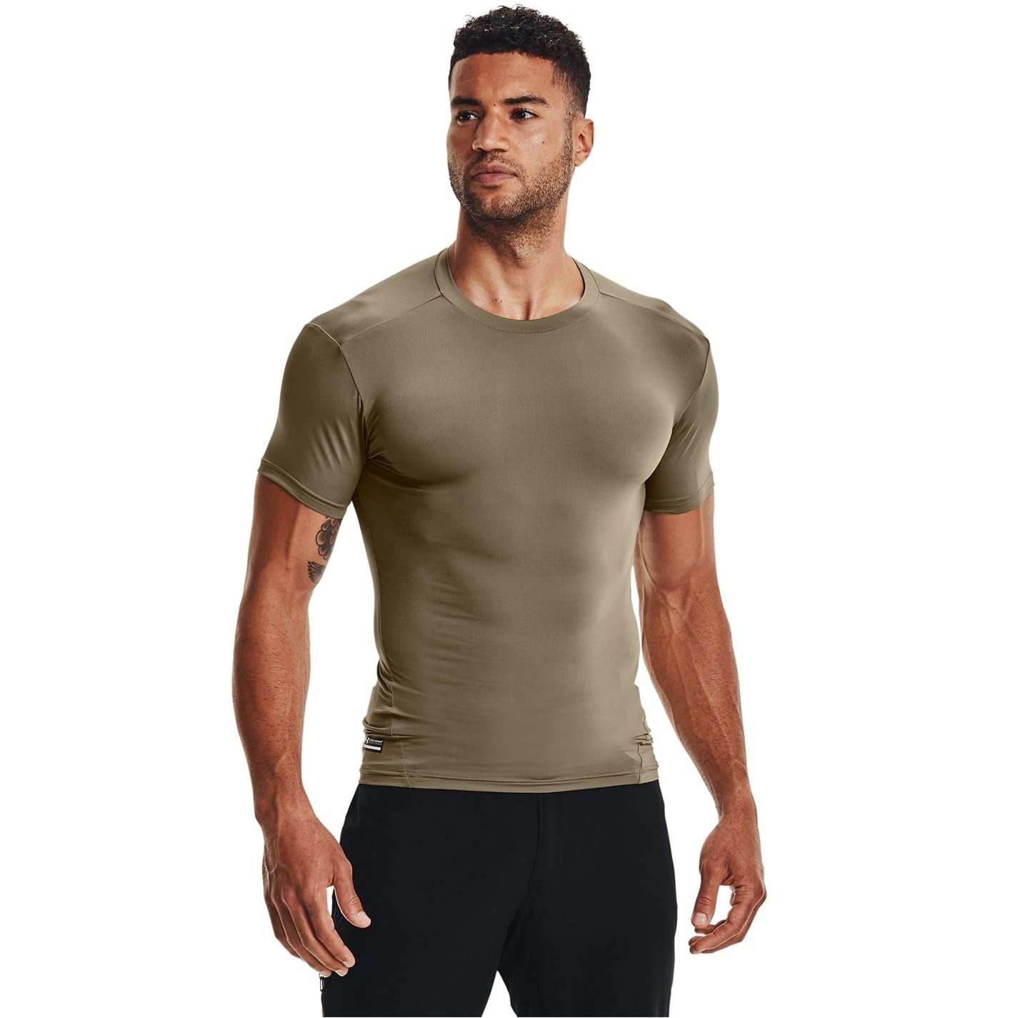 Under Armour Men's HeatGear Tactical Compression Short-Sleeve T-Shirt, Federal Tan (499), X-Small
