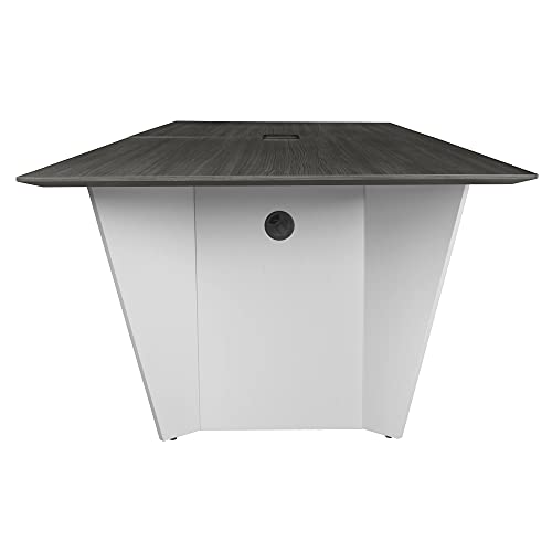 Regency Conference Room Table, 8 ft, Ash Grey/White