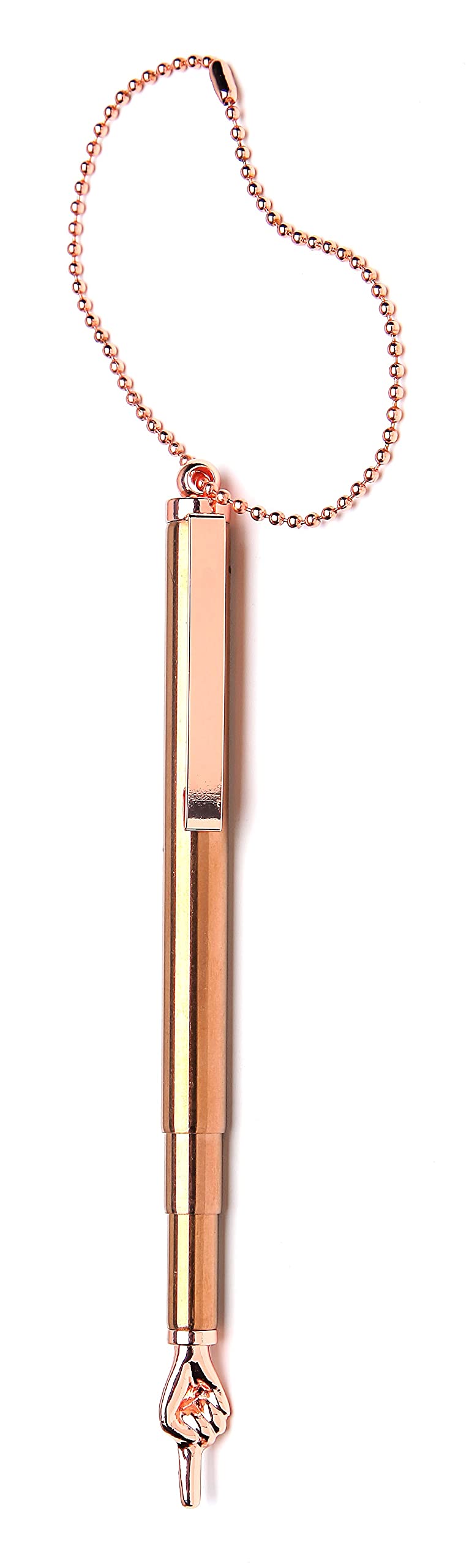 Torah Book Scalable Extendable Hand Pointer with Pocket Clip 14 CM Scalable to 27 CM Plus Steel Bead Chain Great Bar Bat Mitzvah Gift (Rose Gold)