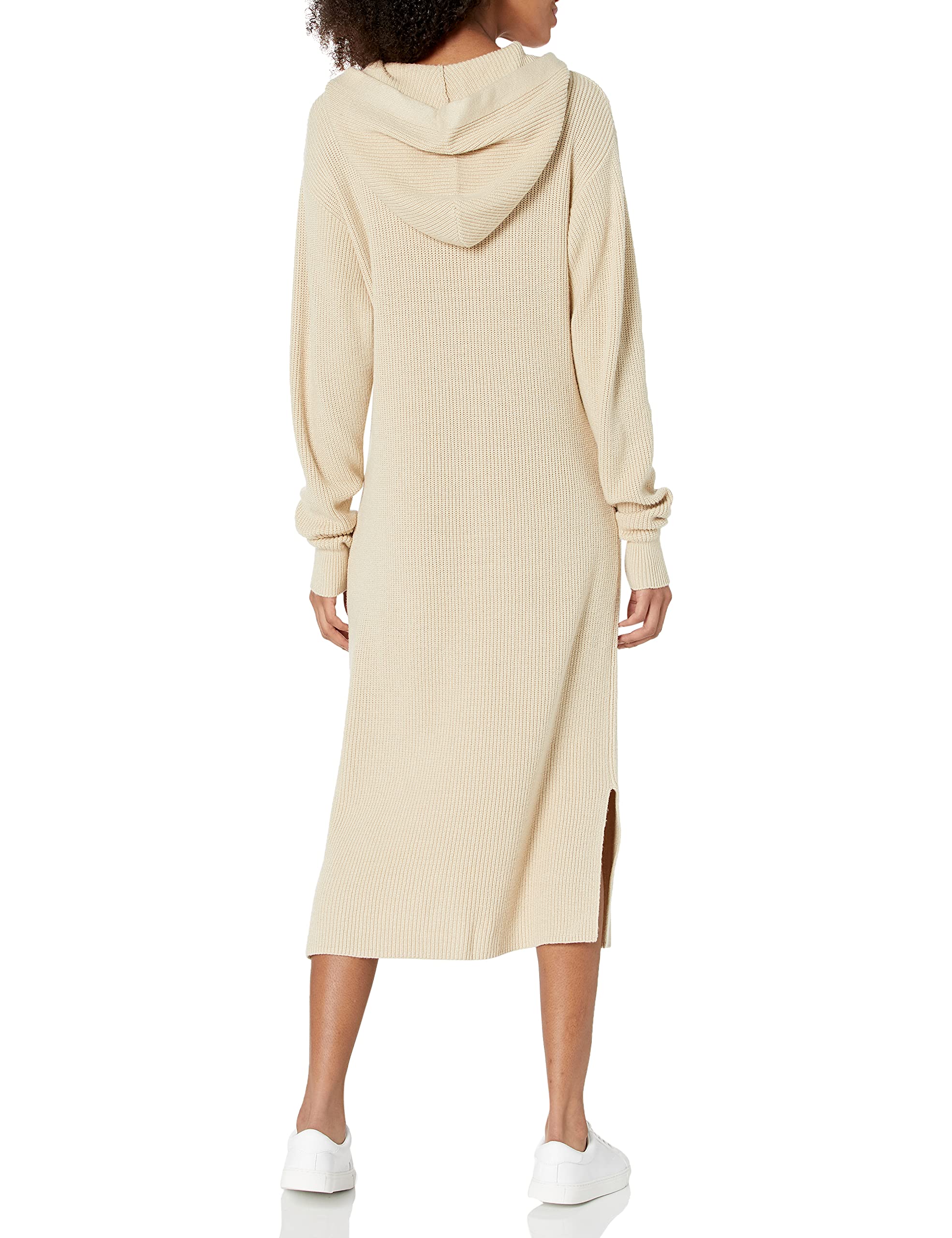 The Drop Women's Claudia Cuddle Hoodie Midi Dress, Crème Brulee, M