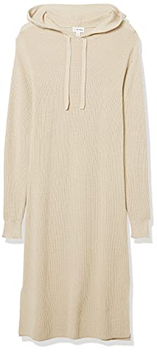 The Drop Women's Claudia Cuddle Hoodie Midi Dress, Crème Brulee, M