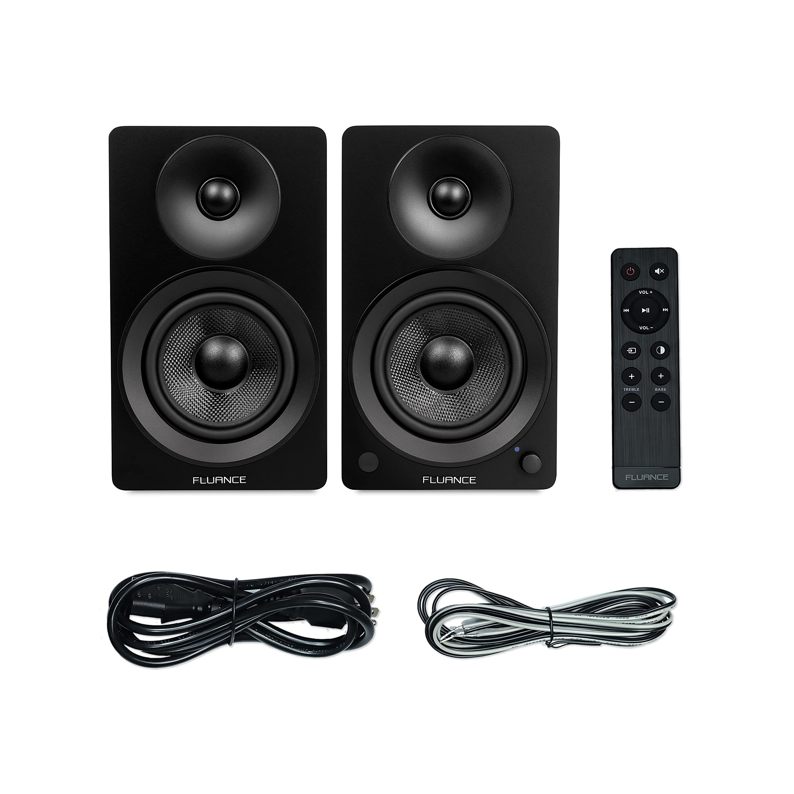 Fluance Ai41 Powered 2-Way 2.0 Stereo Bookshelf Speakers with 5" Drivers, 90W Amplifier for Turntable, TV, PC and Bluetooth 5 Wireless Music Streaming with RCA, Optical, Subwoofer Out (Natural Walnut)