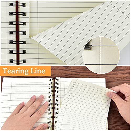 Zealor 4 Pack Hardcover Spiral Notebook College Ruled Notebooks Subject Notebook A5 Size 5.5"x 8.3" for Office and School Supplies (Kraft)