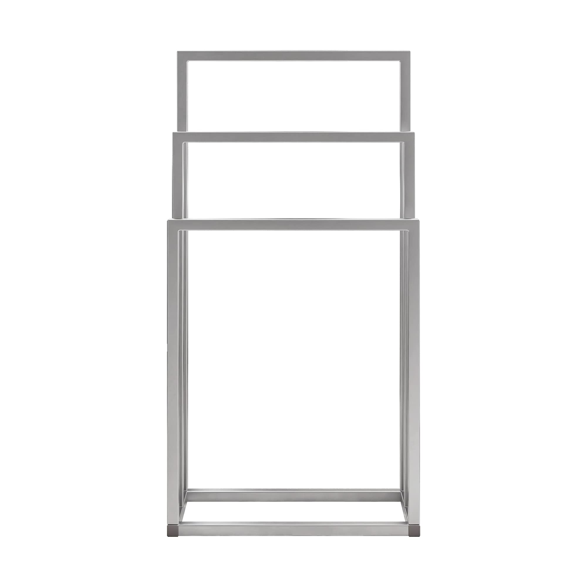 BOFENG Silver Metal Freestanding Towel Racks for Bathroom Towel Stand,3-Tier Floor Towel Rack Holder,Chrome Ladder Towel Racks Anti-Rust Bathroom Accessories Organizer for Bath Storage & Hand Towel