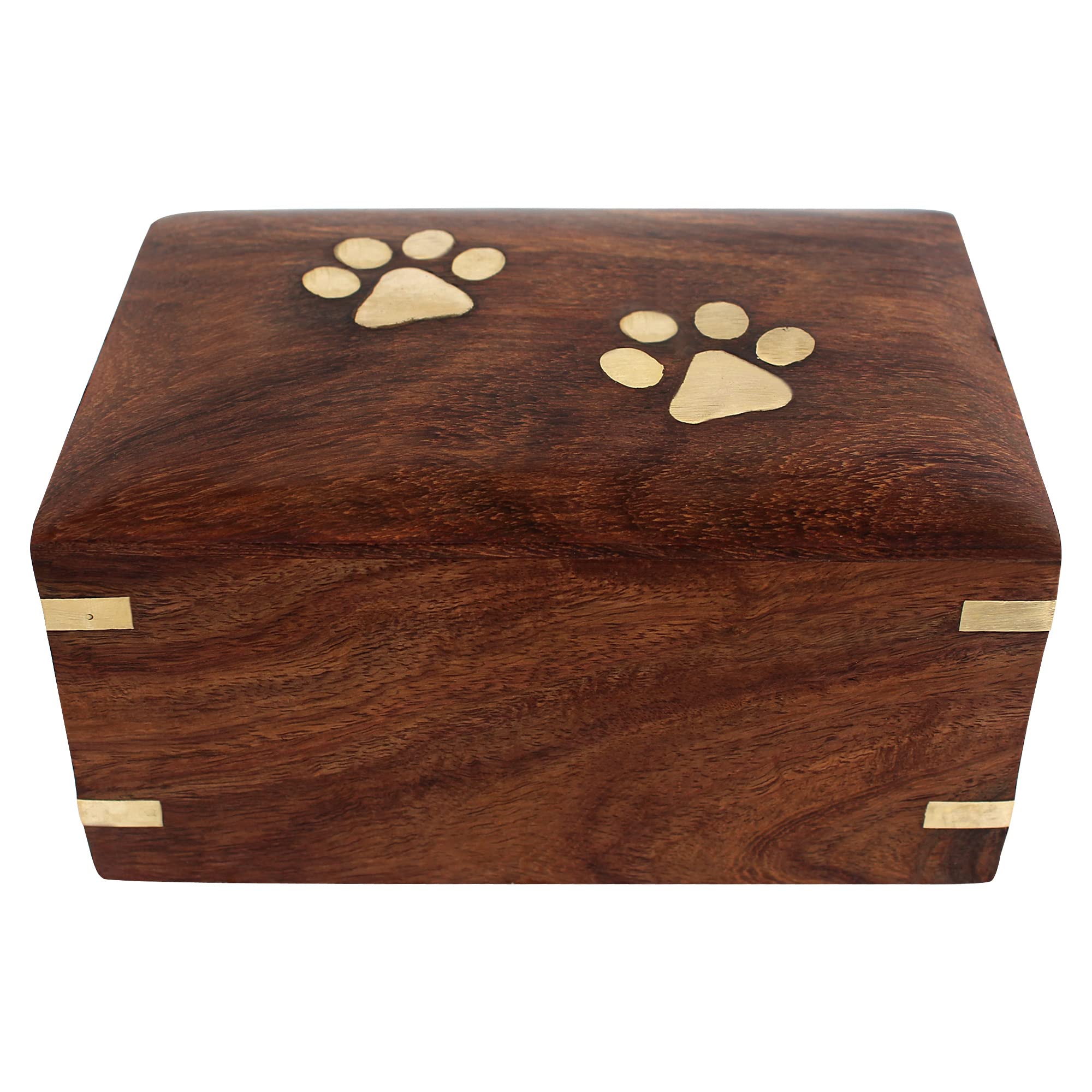 Indian Glance Rosewood Pet Urn Box - Peaceful Pet Memorial Keepsake Urn for Dogs,Cats (Large1 : 9" x 5.5" x 4.5" - 160lbs or 72kg)