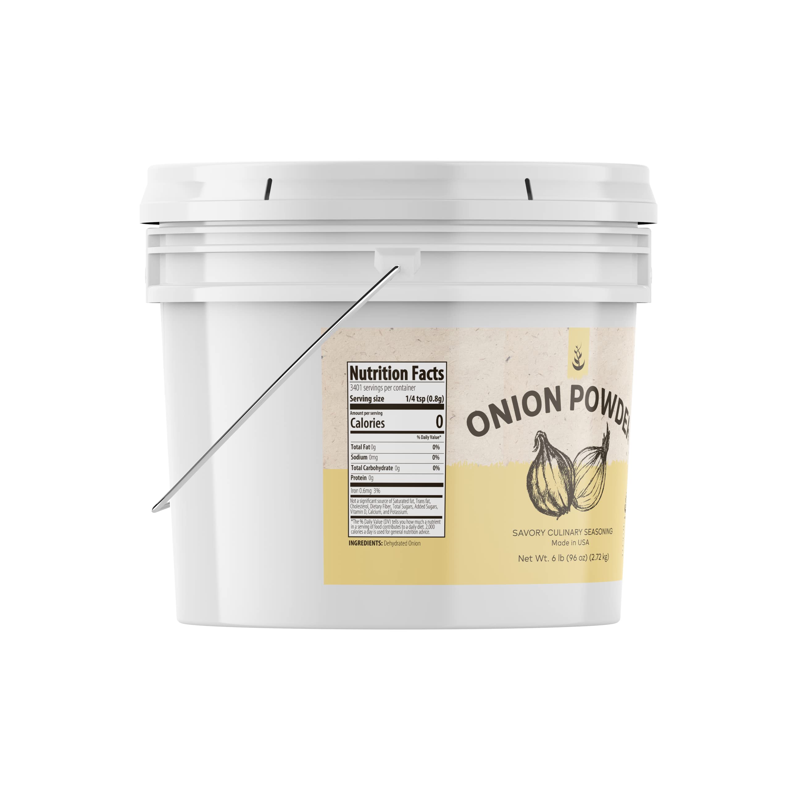 Pure Original Ingredients Onion Powder (1 Gallon) Seasoning, Cooking, Soups, Stews, and Dips
