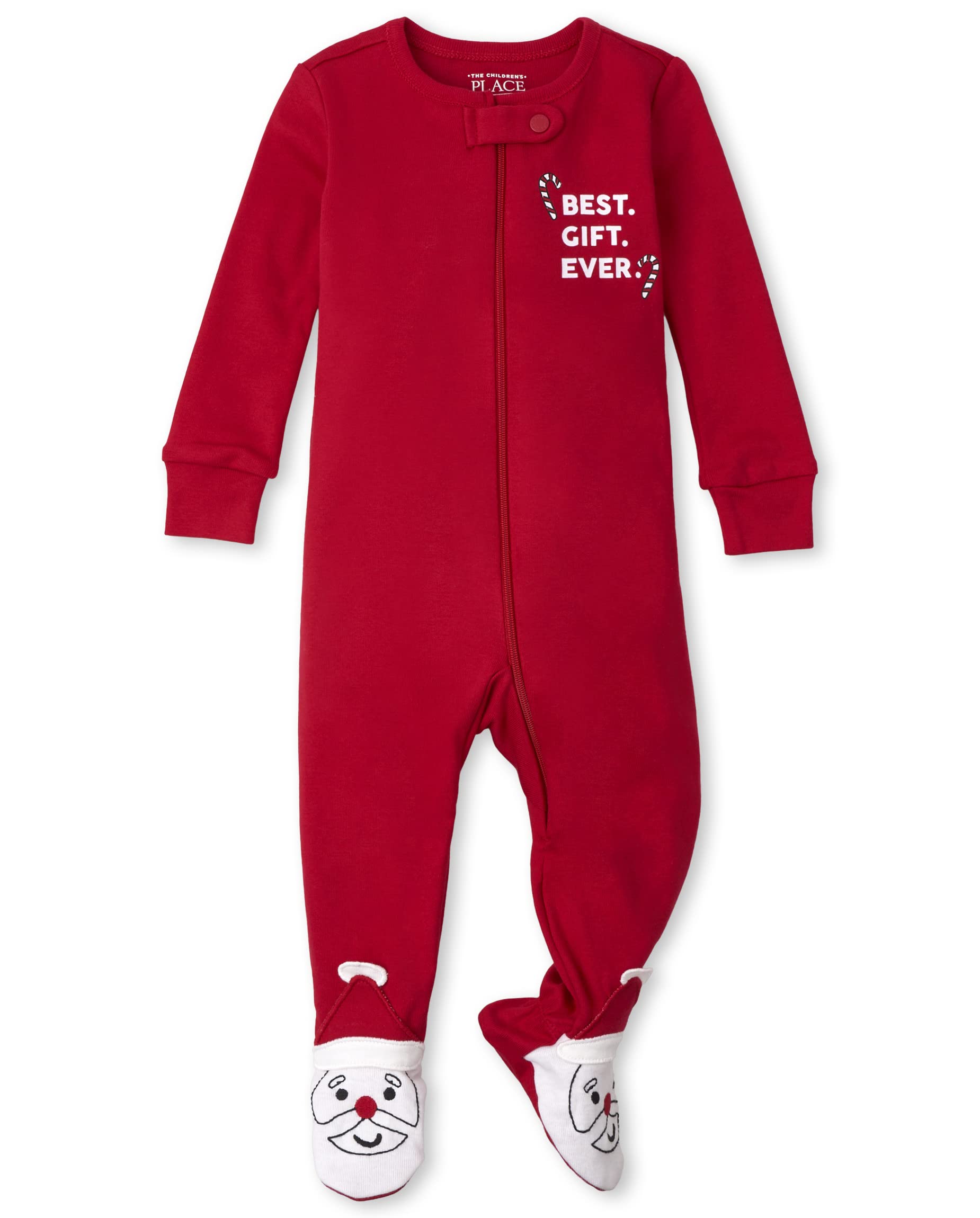 The Children's Place unisex child Family Matching Christmas Holiday Pajamas Sets, Snug Fit 100% Cotton, Adult, Big Kid, Toddler, Baby and Toddler Sleepers, 6-9 Months US