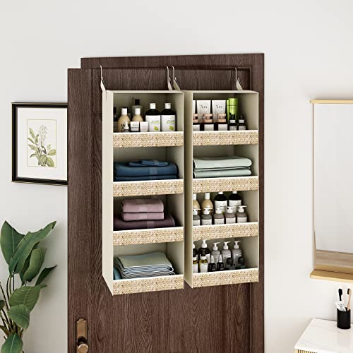GILLAS 4-Shelf Hanging Organizer,2-Pack Closet Hanging Shelves, Closet Organizers and Storage Collapsible Hanging Closet Shelves ,12.2" W x 12.2" D x 33.6"H