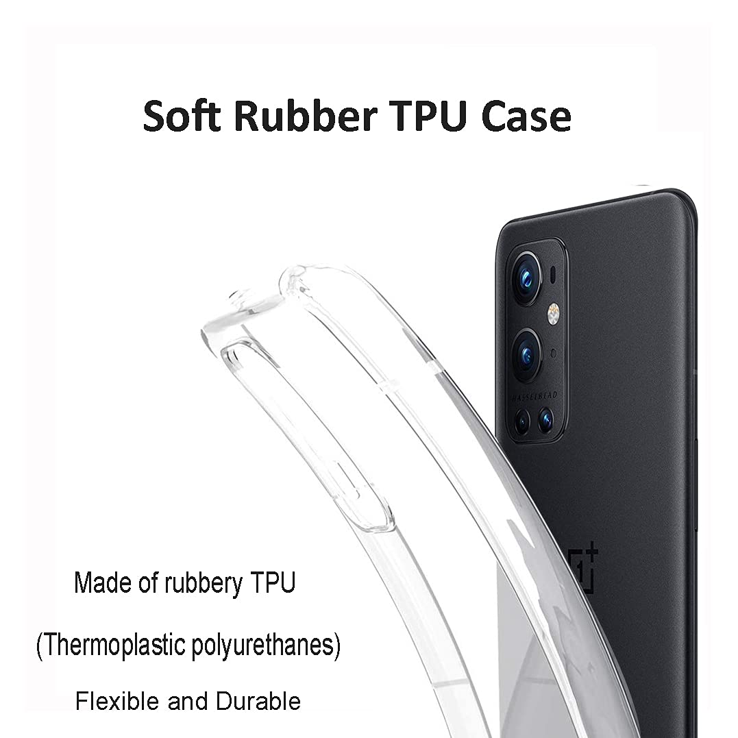 Unov Case Compatible with OnePlus 9 Pro 5G Clear with Design Soft TPU Shock Absorption Slim Embossed Pattern Protective Back Cover OnePlus 9 Pro 5G Case 6.7 inch (Rainbow Dinosaur)