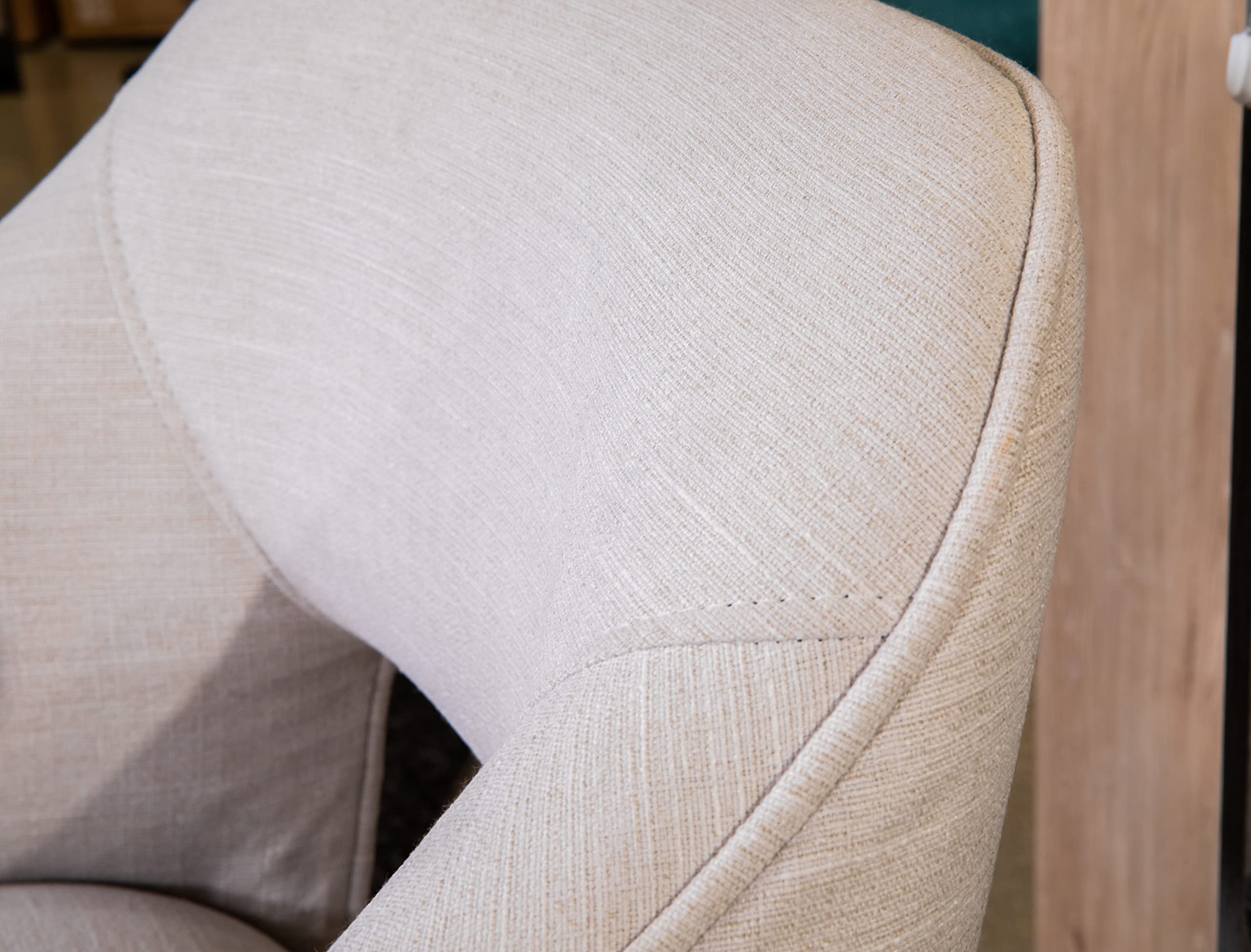 Signature Design by Ashley Tallenger 25" Upholstered Swivel Counter Height Bar Stool, 2 Count, Beige & Dark Brown