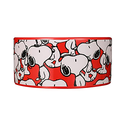 Fetch for Pets Peanuts Orange Snoopy Ceramic Dog Bowl, 3.5 Cups, Medium