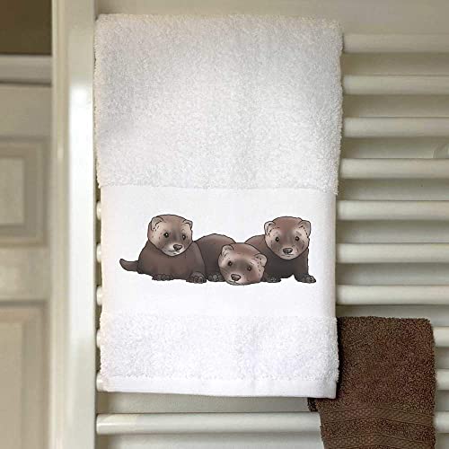 Azeeda 'Baby Ferrets' Hand/Guest Towel (TL00042170)