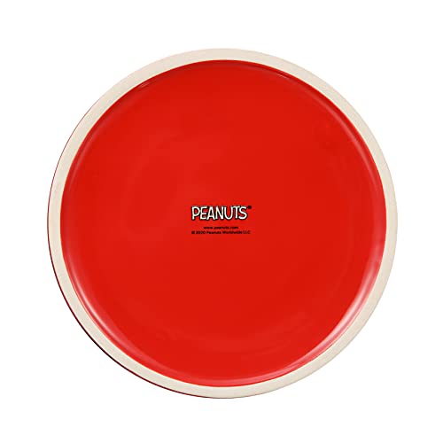 Fetch for Pets Peanuts Orange Snoopy Ceramic Dog Bowl, 3.5 Cups, Medium