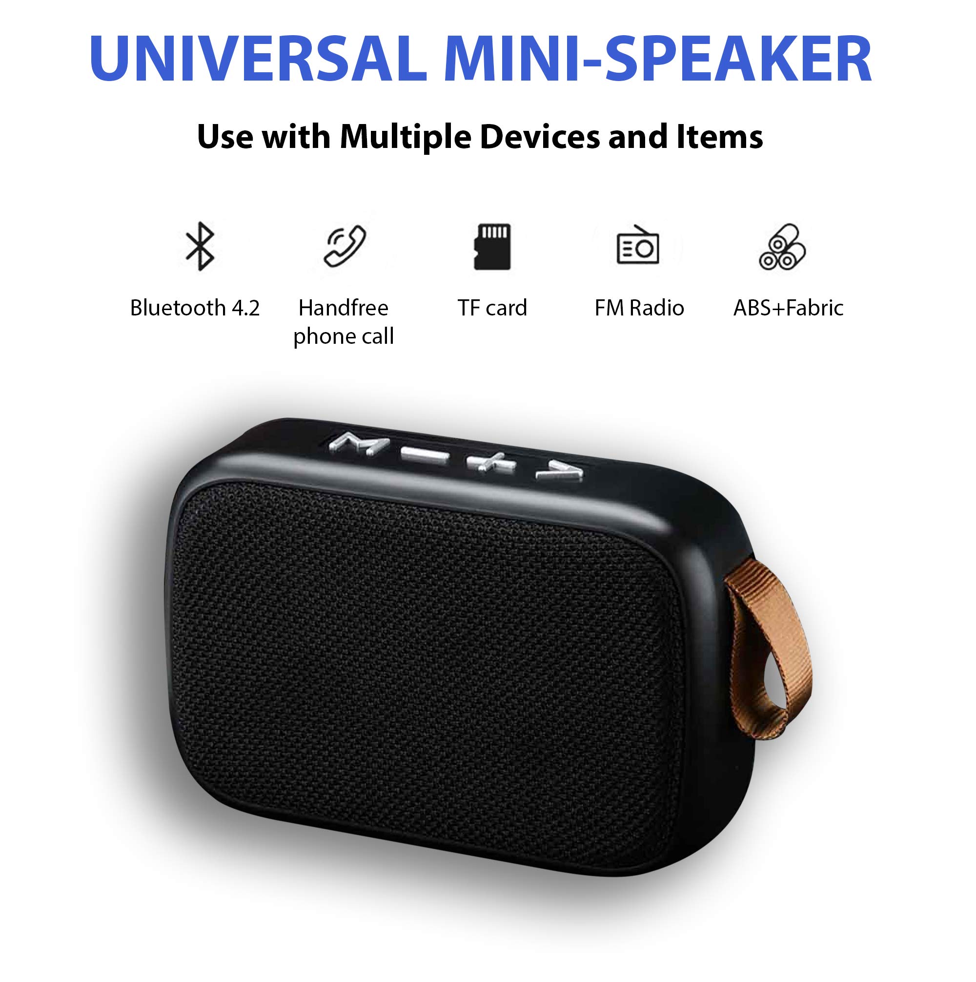 Tek Styz Speaker Compatible with Your Bose AE2w Fabric Design 3W Playtime 6H Indoor, Outdoor Travel (Black)