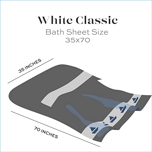 White Classic Luxury Bath Sheet | 2 Pack Luxury Bath Mat | 2 Pack Bundle (Green)