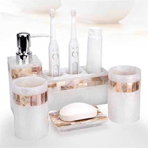 CZDYUF Resin Toilet Mouth Cup Kit Bathroom Electric Toothbrush Set Bathroom Set
