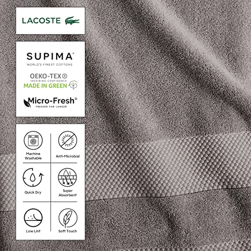 Lacoste Heritage Supima Cotton Bath Sheet, Sand, 35" x 70"