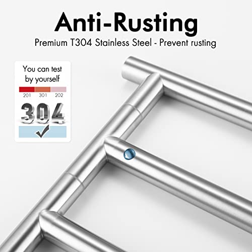 KES Towel Racks for Bathroom, 40-Inch Swivel Arms Standing 3 Bath Towel Racks with Weighted Marble Base, SUS304 Stainless Steel Brushed Finish, BTH219-2