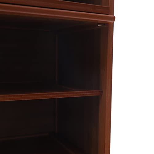 HAPPCUCOE 10-Tier Bamboo Shoes Rack Organizer Shoe Storage Cabinet Freestanding Shoe Rack with Doors for Entryway Office Living Room Bedroom Brown