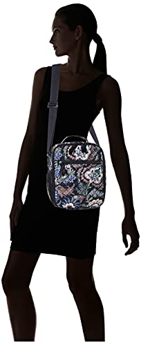 Vera Bradley Women's Cotton Deluxe Lunch Bunch Lunch Bag, Java Navy Camo - Recycled Cotton, One Size