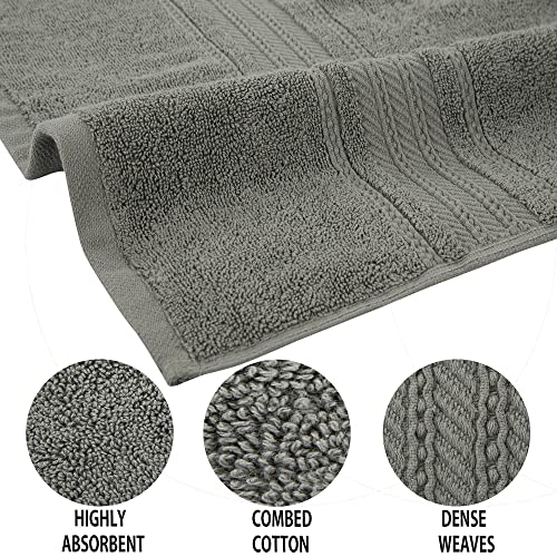 SIMPLY LOFTY Luxury Bath Sheet Towels 35x70 Inch (2 Pack) Premium Extra Large Thick Bath Sheets Oversized Bath Towels Highly Absorbent Quick Dry Jumbo Bath Sheet Towel Hotel Quality (Grey)