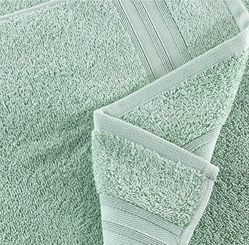 Hammam Linen Jumbo Large Bath Sheets Towels 2-Pack 35 x 70 Inches Soft and Absorbent, Premium Quality 100% Cotton Towels (Light Green, Bath Sheet)