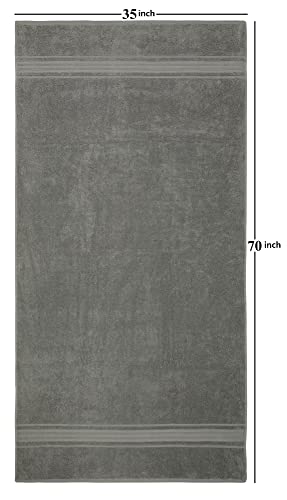 SIMPLY LOFTY Luxury Bath Sheet Towels 35x70 Inch (2 Pack) Premium Extra Large Thick Bath Sheets Oversized Bath Towels Highly Absorbent Quick Dry Jumbo Bath Sheet Towel Hotel Quality (Grey)
